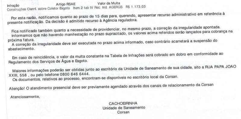 Corsan privatizada começa a aplicar multas em Cachoeirinha - oreporter.net